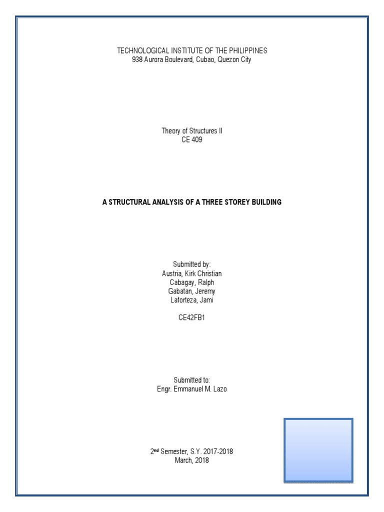 Structural Analysis of 3-Storey Building | PDF | Structural Analysis ...