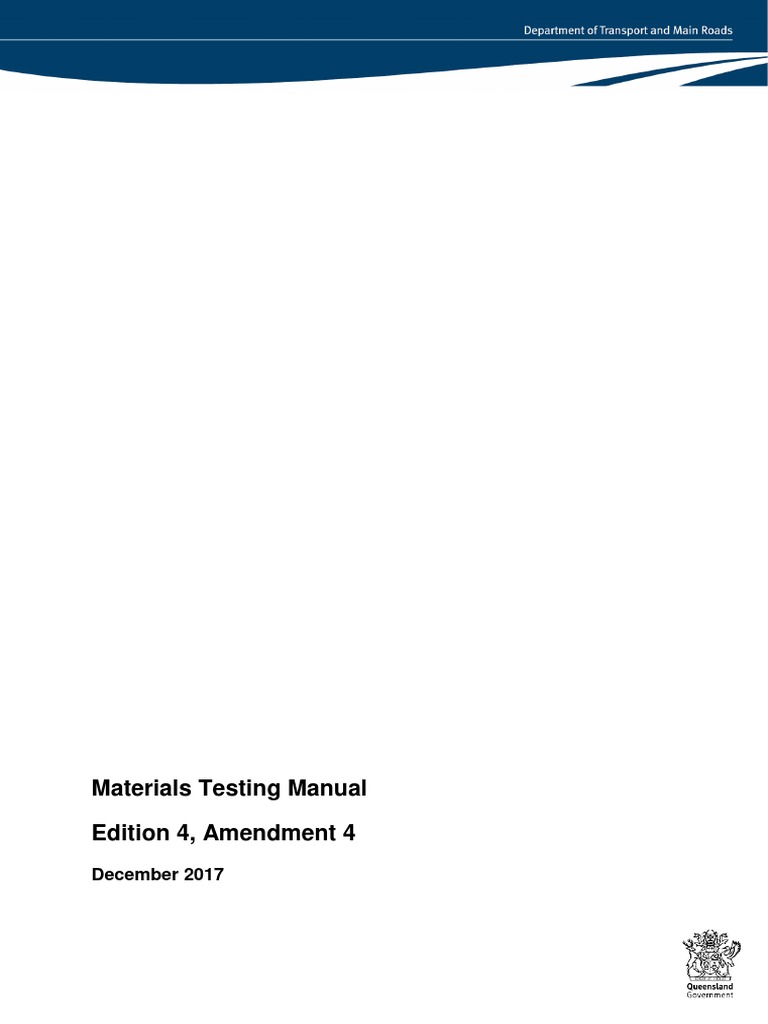 Materials Testing Manual Overview | PDF | Road Surface | Asphalt