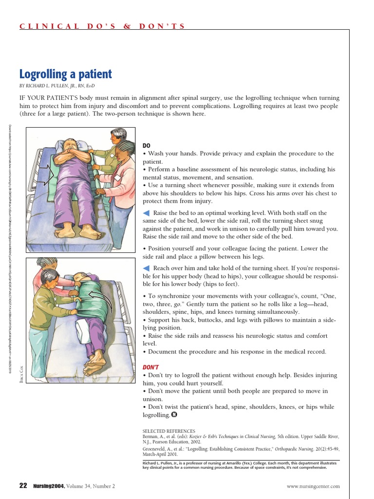 Logrolling A Patient.19 | Download Free PDF | Medicine | Clinical Medicine