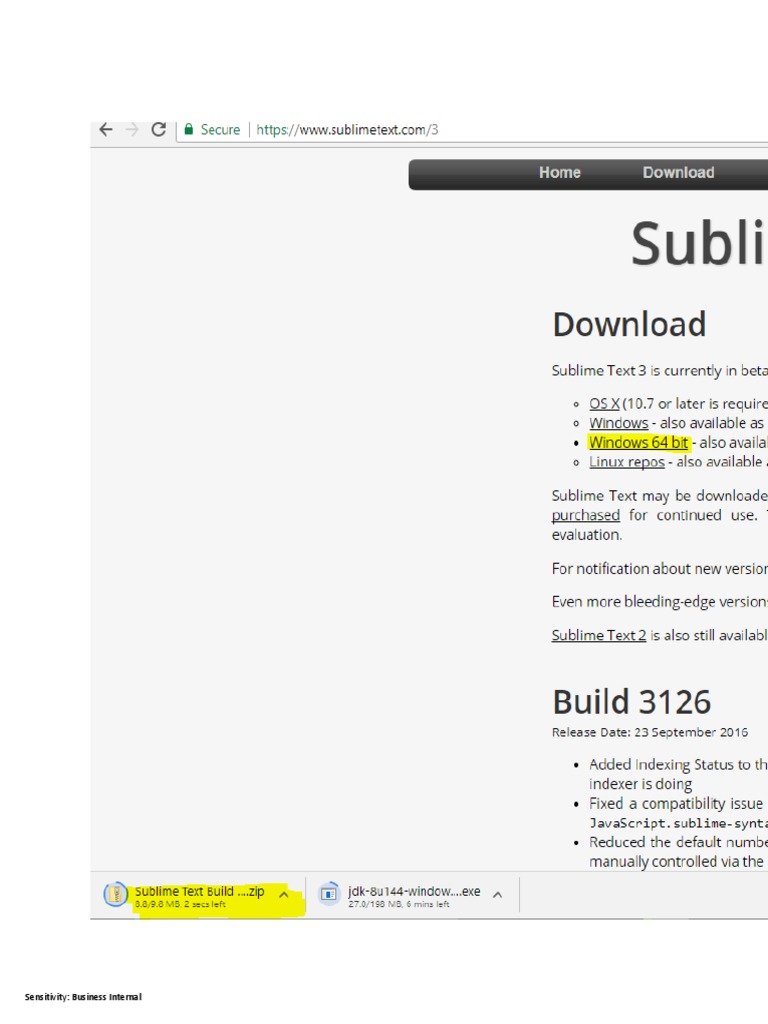 Installation of Sublime Text3 | PDF | Computers