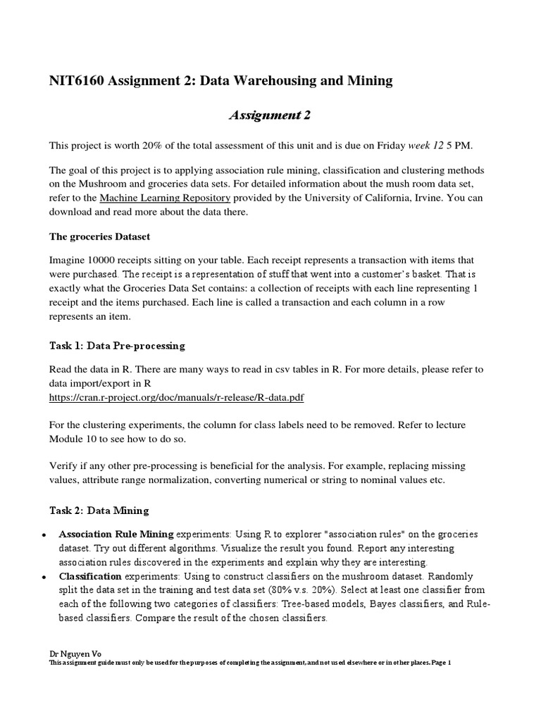 Assignment 2 | PDF | Cluster Analysis | Statistical Classification