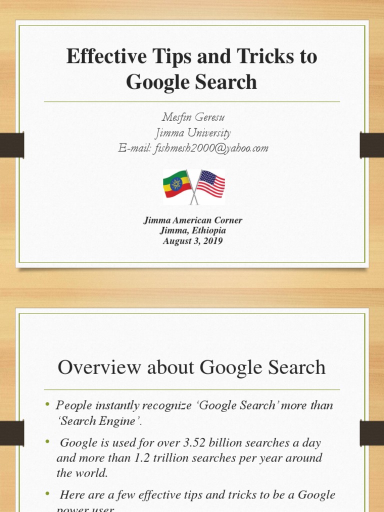 Effective Tips and Tricks To Google Search | PDF | Web Search Engine ...