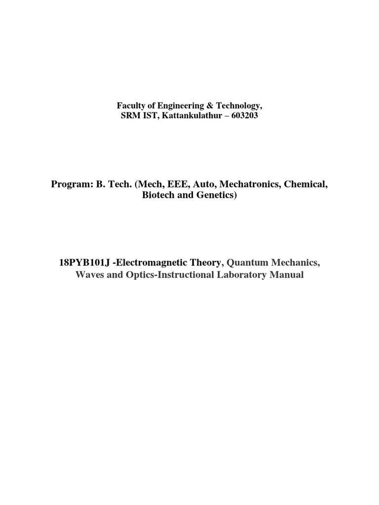18PYB101J Manual PDF | PDF | Diffraction | Capacitor