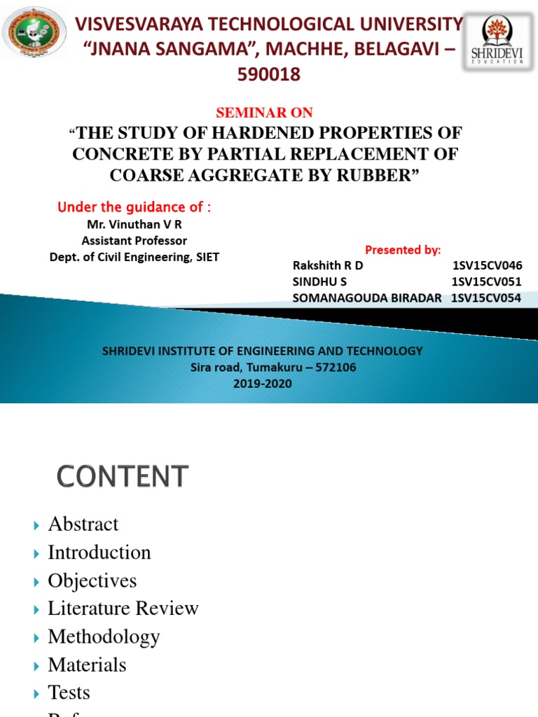 New PPT 1 Rubber Waste | PDF | Construction Aggregate | Concrete