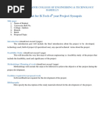 Mini Project Synopsis Format | PDF | Design | Written Communication