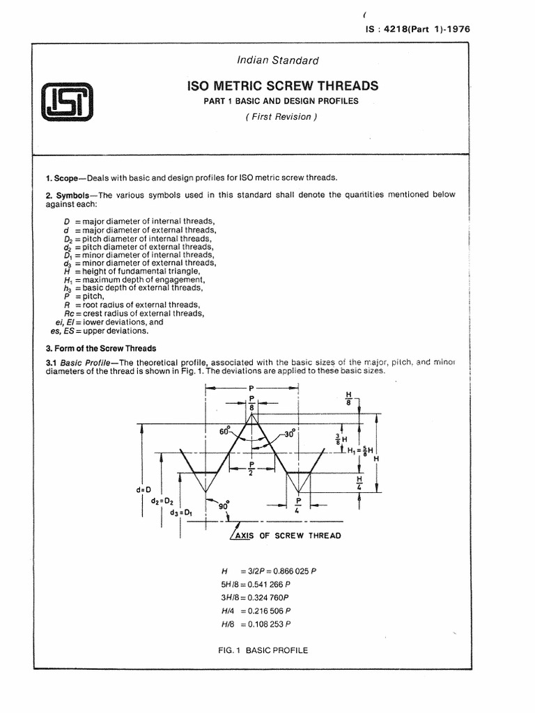 IS 04218 Part01 | PDF