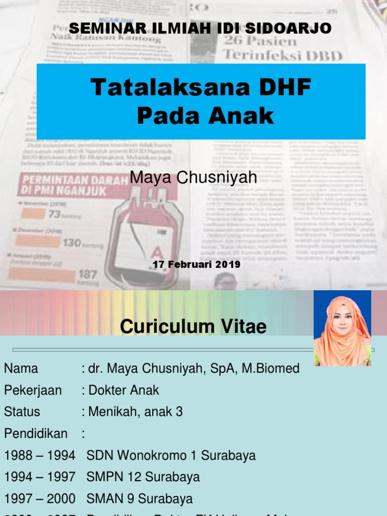 Tatalaksana DHF pada Anak: Panduan Lengkap | PDF