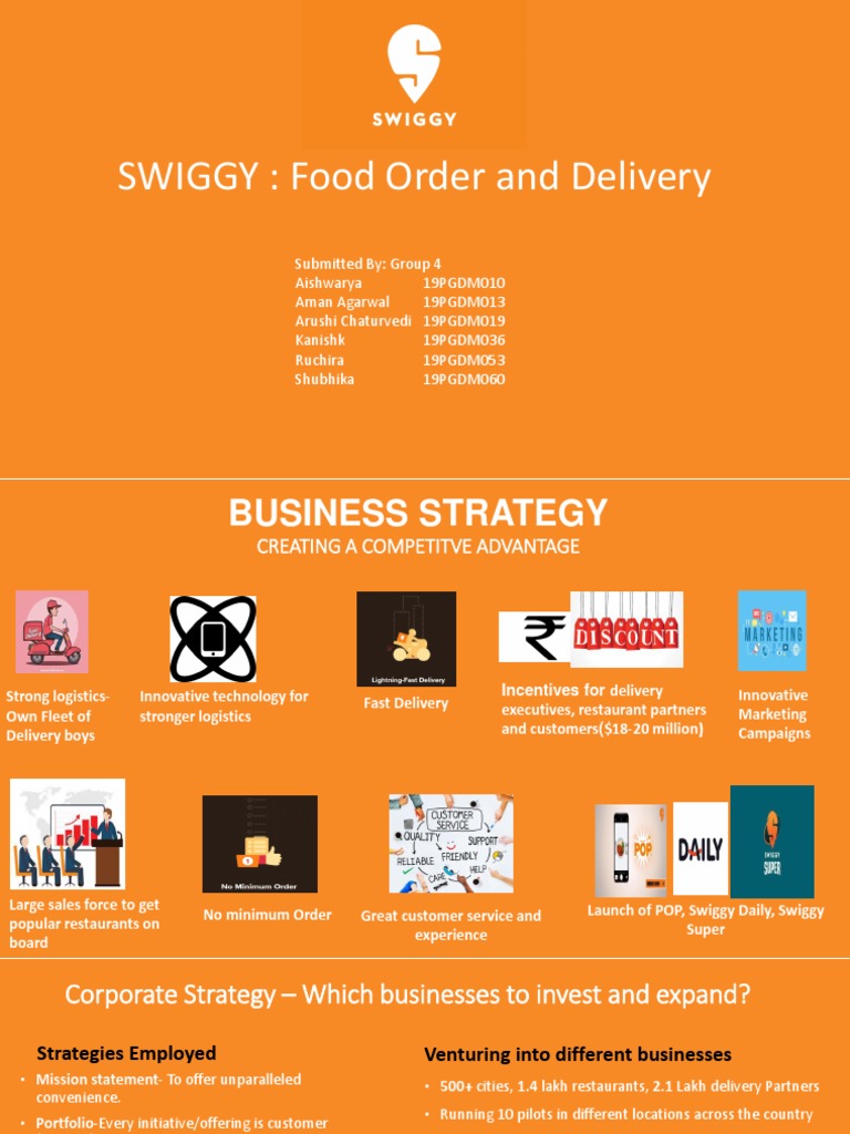 Strategy Swiggy | PDF | Strategic Management | Supply Chain