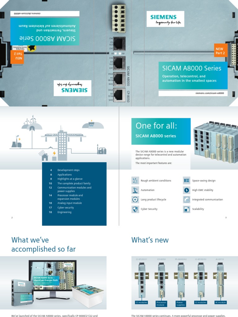SICAM A8000 Series - Booklet - II - EN | PDF | Power Supply | Input/Output