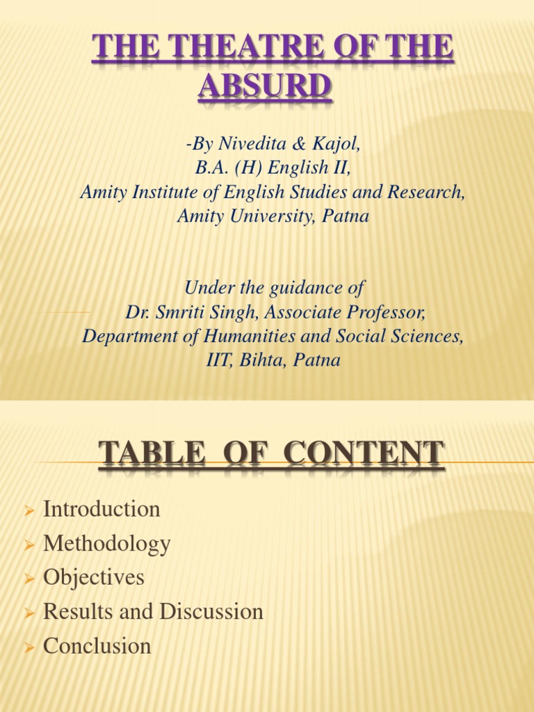 Characteristics of Theatre of the Absurd | PDF | Classics
