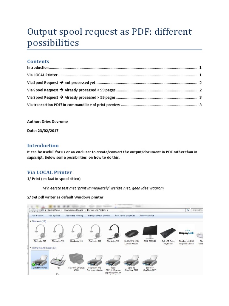Output Spool Request As PDF | PDF | Areas Of Computer Science | Computing