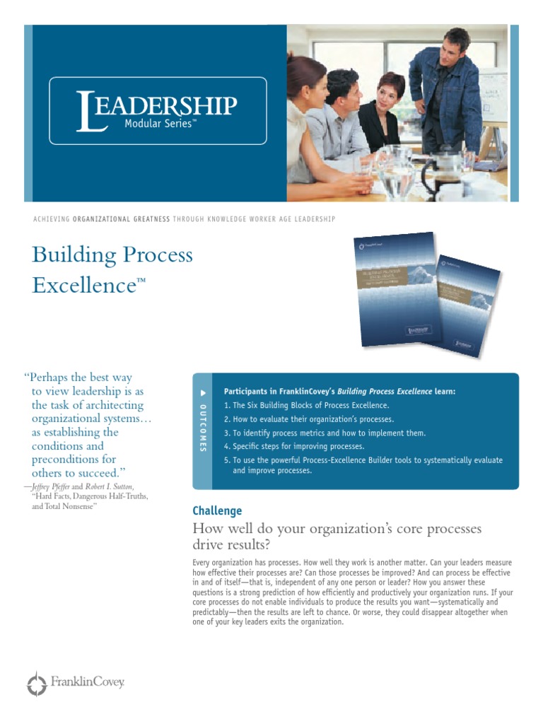 MODULE BUILDING PROCESS EXCELLENCE Process Excellence PDF | PDF ...