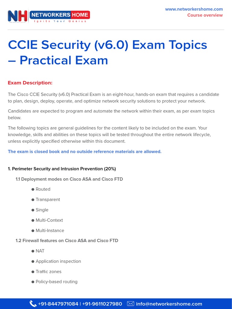 CCIE Security - Syllabus PDF | PDF | Virtual Private Network | Computer ... CCIE Security - Syllabus PDF | PDF | Virtual Private Network | Computer ...
