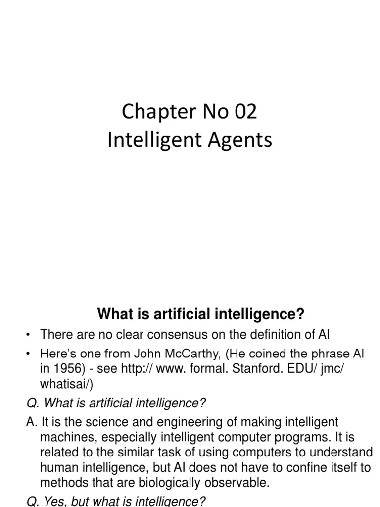Chap No 02 | PDF | Artificial Intelligence | Intelligence (AI) & Semantics