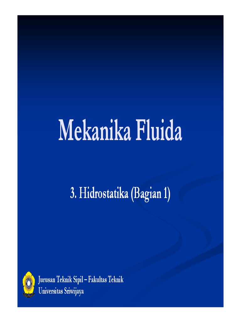 Hidrostatika (Bagian 1) PDF | PDF
