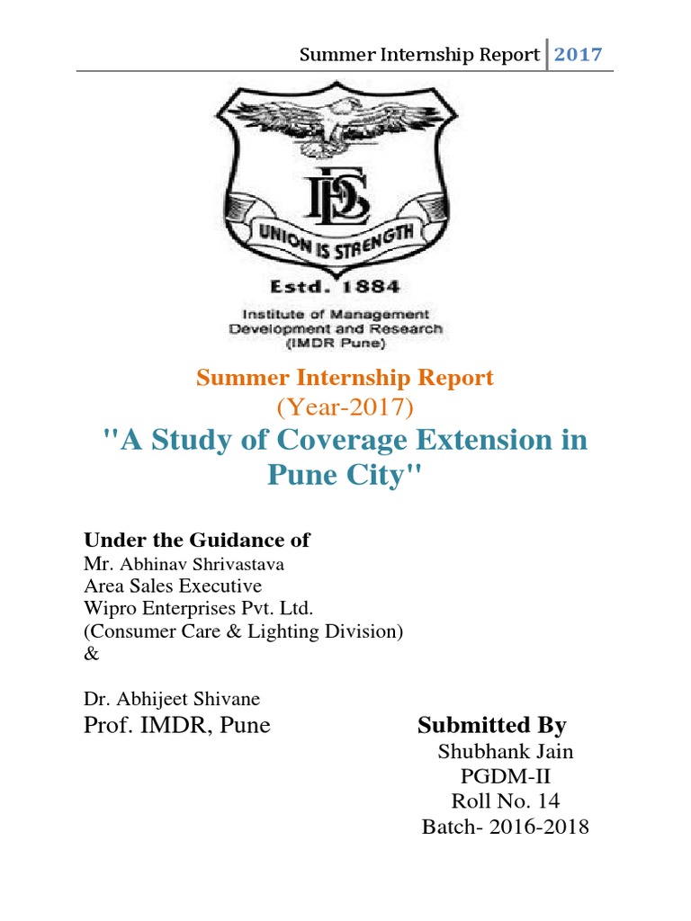 Summer Internship Report 2017 | PDF | Retail | Economies