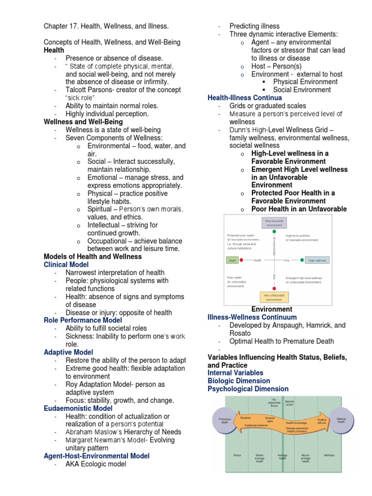 Health and Wellness Models Overview | PDF | Well Being | Stress (Biology)