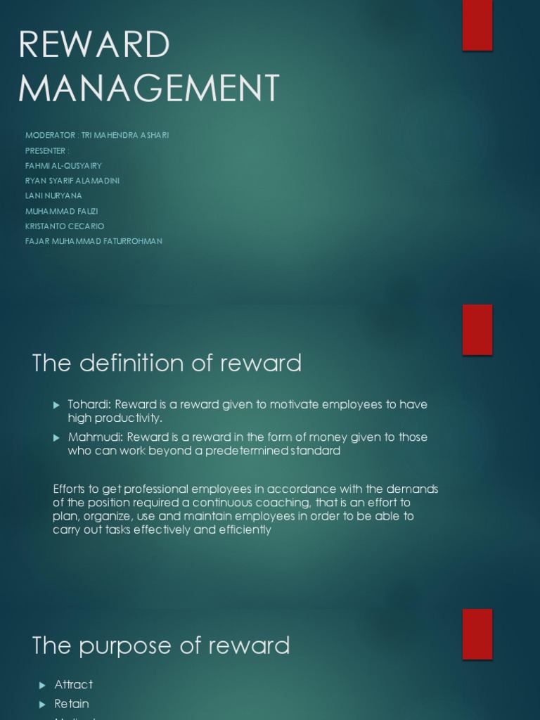 Reward Management | PDF | Motivation | Motivational