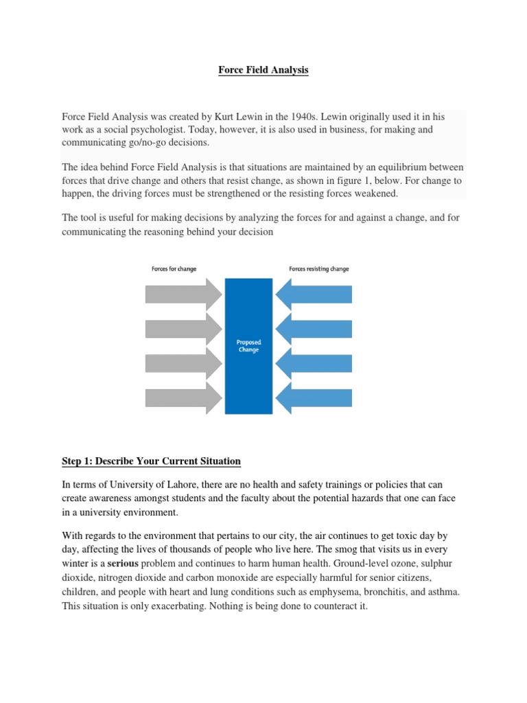 Force Field Analysis | PDF | Smog | Risk