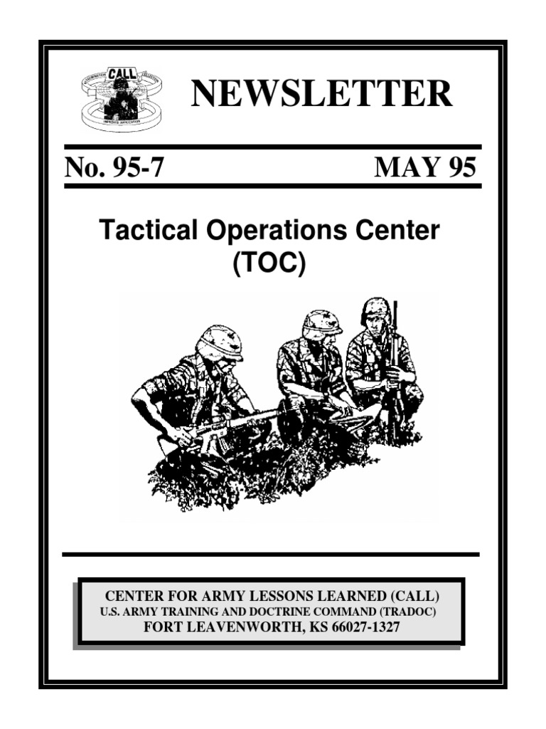 CALL 95-7 TOC Guide | PDF | Executive Officer | Staff (Military)