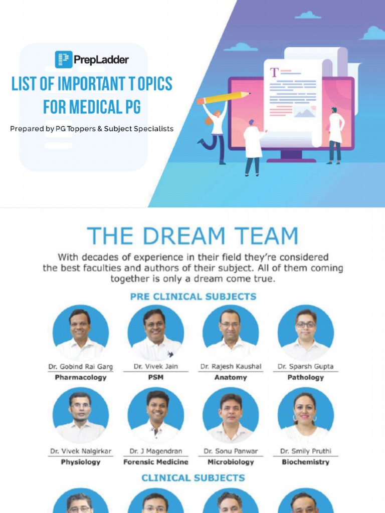 Neet PG Important Topics PDF | PDF