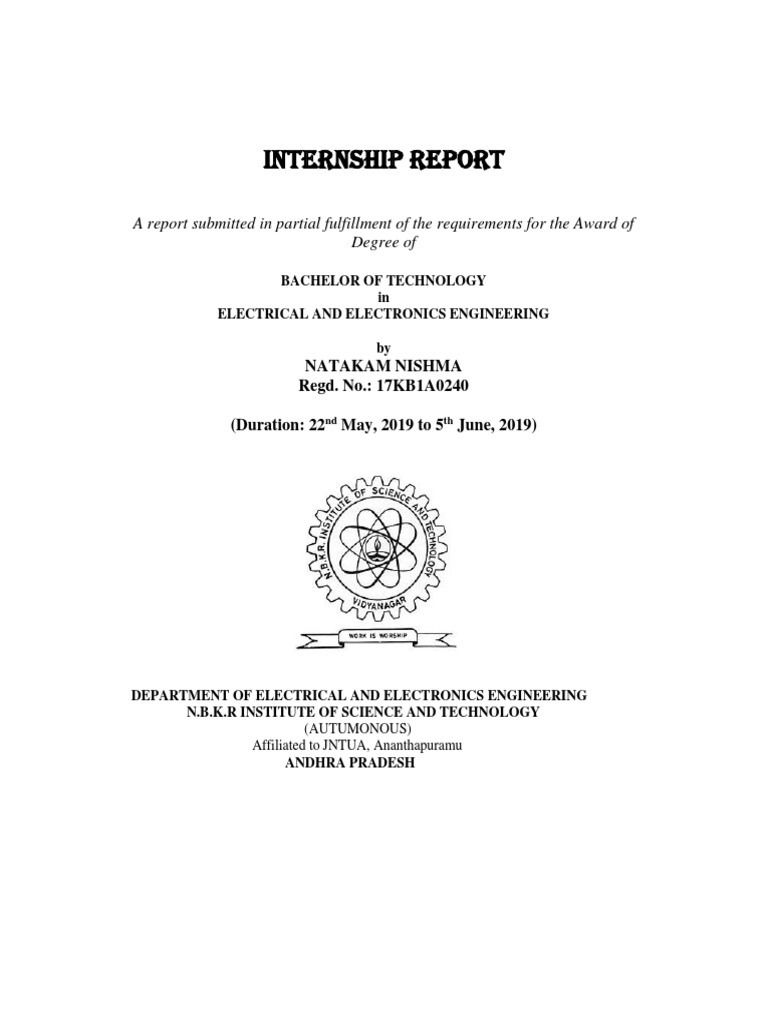 Internship Report FOR AP GENCO | PDF | Boiler | Furnace