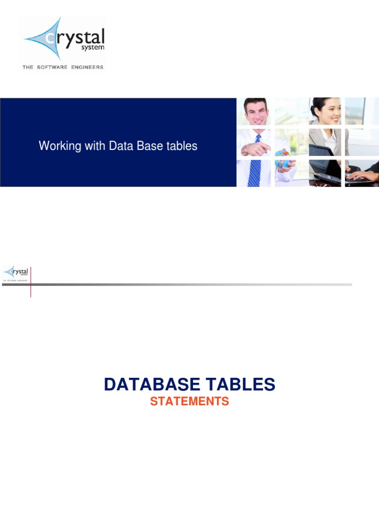 Lesson 9 - Working With DB Tables | PDF | Data Management Software ...