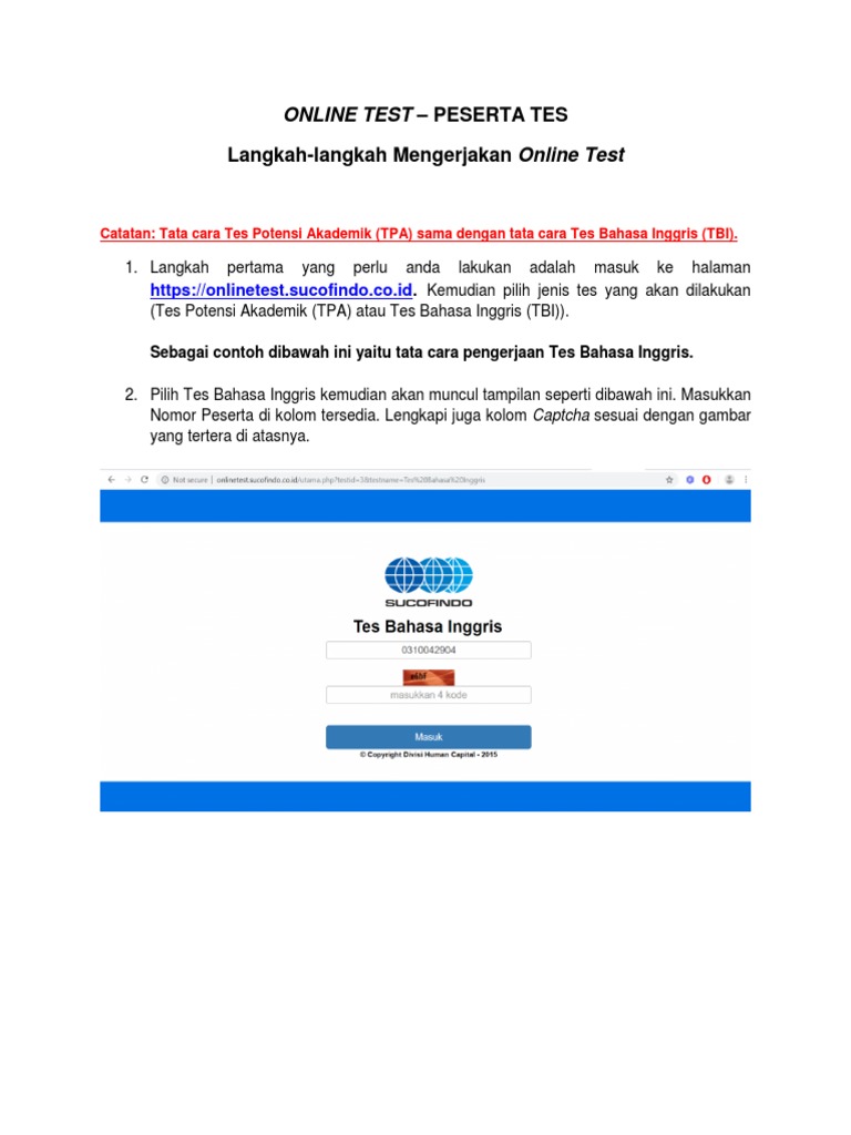 Tata Cara Online Test | PDF | Karier & Perkembangan