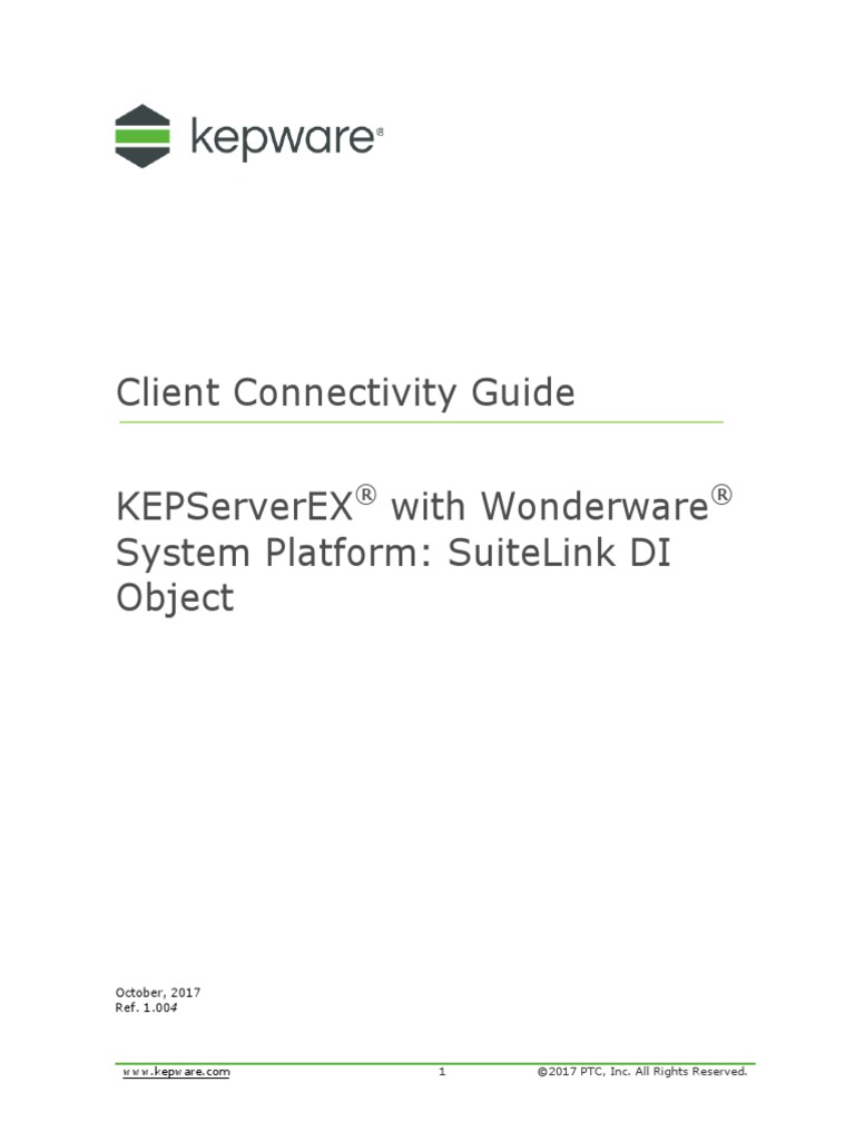 Kepserverex Wonderware Suitelink Di Object | PDF | Server (Computing) | Personal Computers