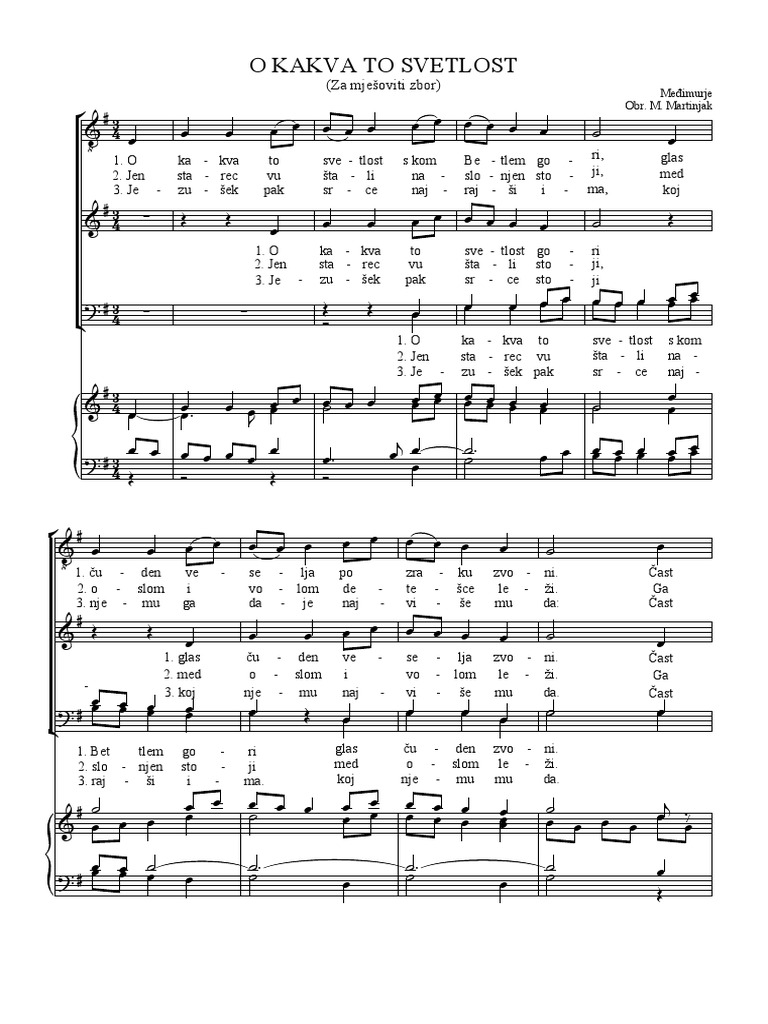 O Kakva To Svetlost - MM | PDF
