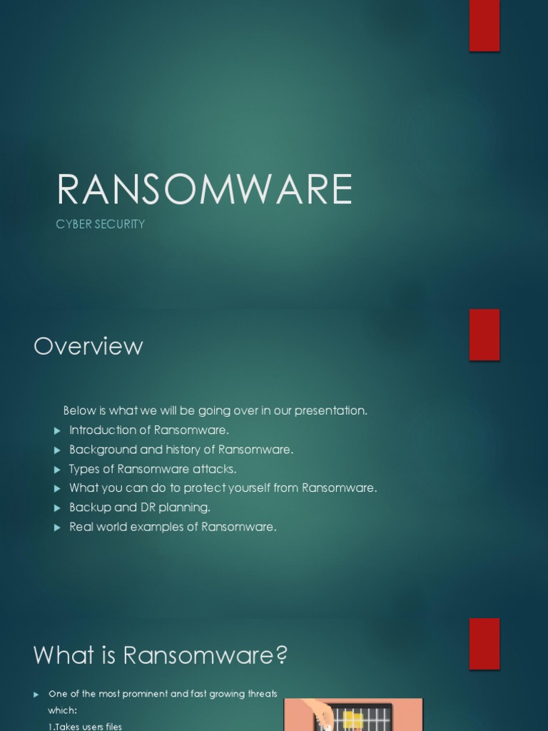 Ransomware Ppt Pdf Ransomware Malware