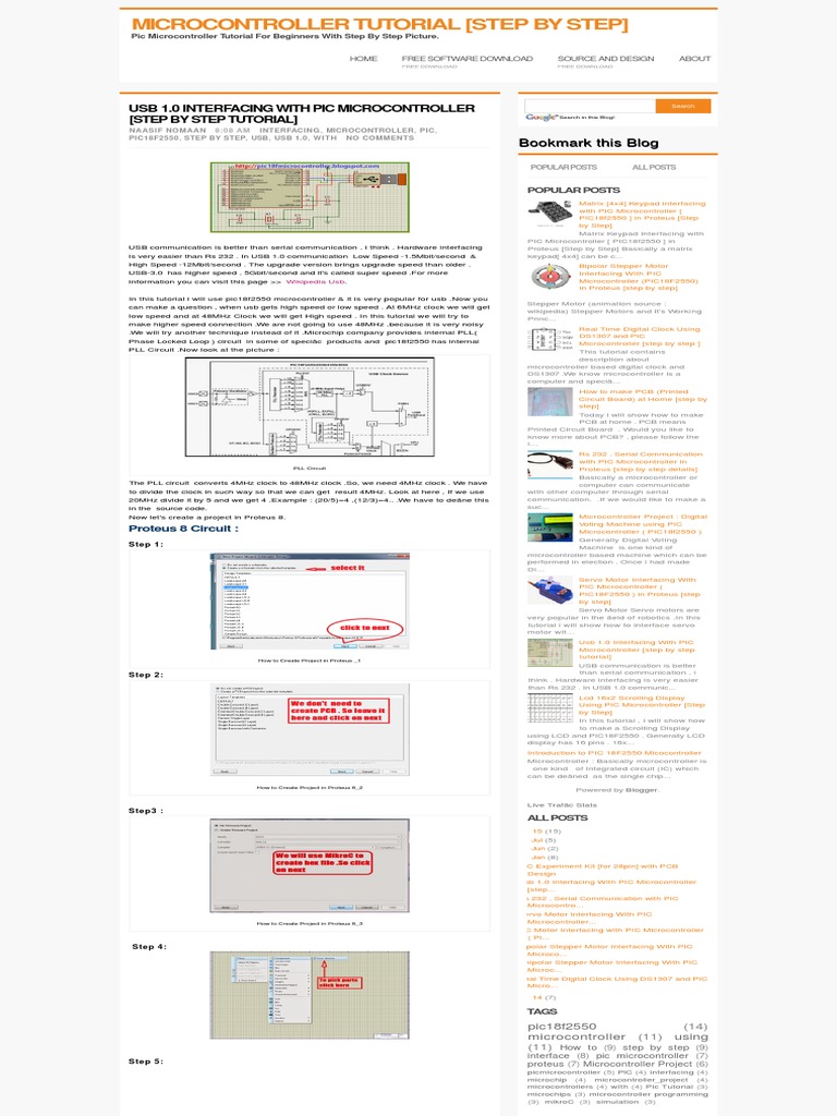 Usb Interfacing With Pic Microcontroller Step by Step PDF | PDF ...