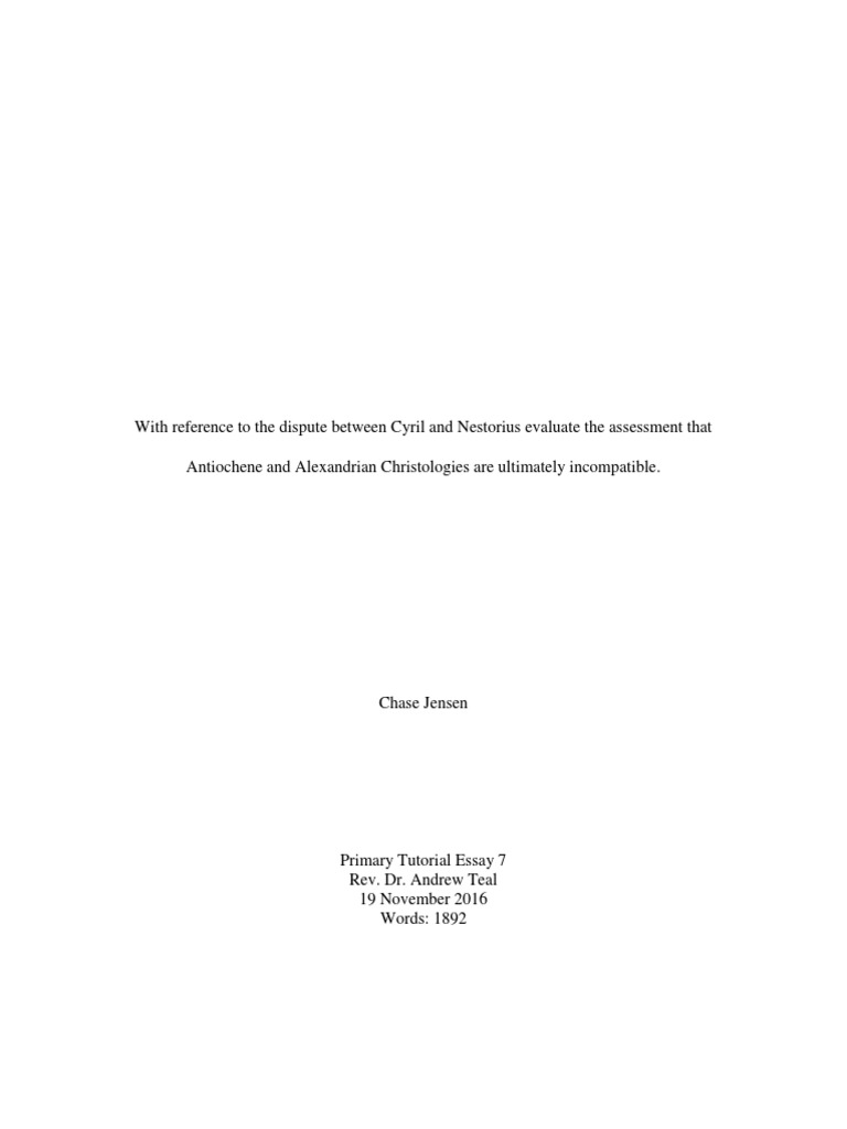 Antiochene vs Alexandrian Christology | PDF | Christology | Incarnation ...