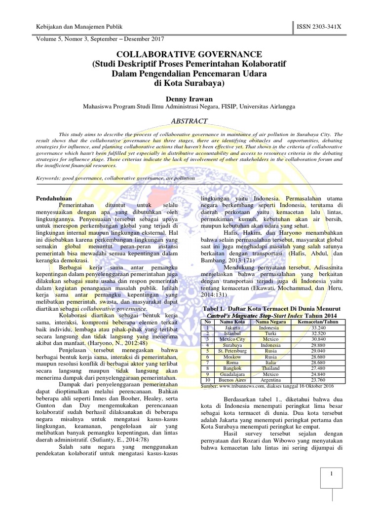 Collaborative Governance | PDF