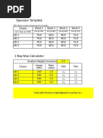 Power Lifting Matrix | PDF | Weight Training | Strength Training