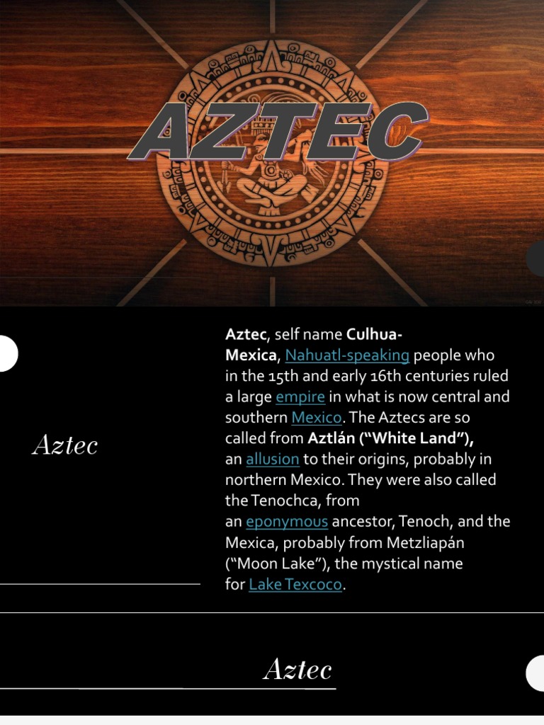 Aztec Technology | PDF | Aztec | Mesoamerica