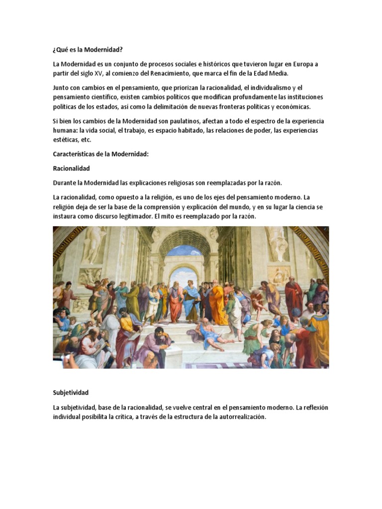 Qué Es La Modernidad | PDF | Modernidad | Vanguardia