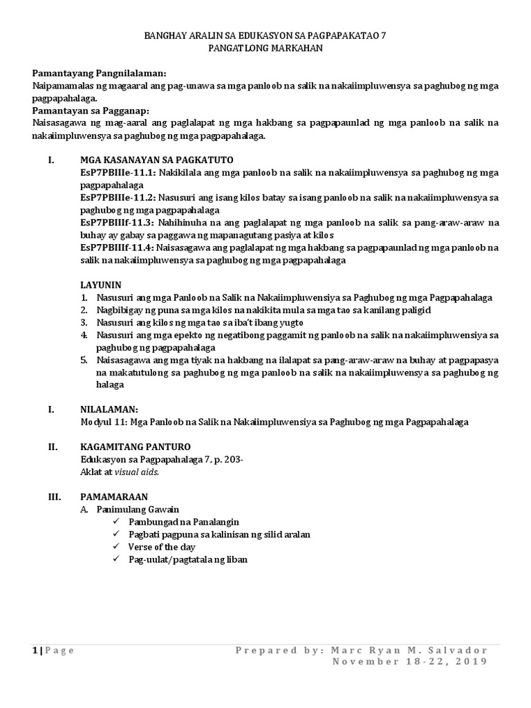 Esp SLDP 11 3Q | PDF