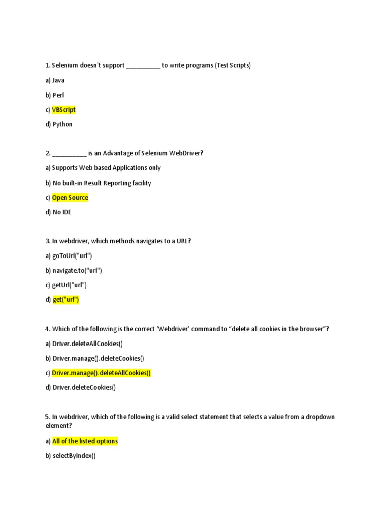 The Selenium KBA 22112018 | PDF | Selenium (Software) | Computer Engineering
