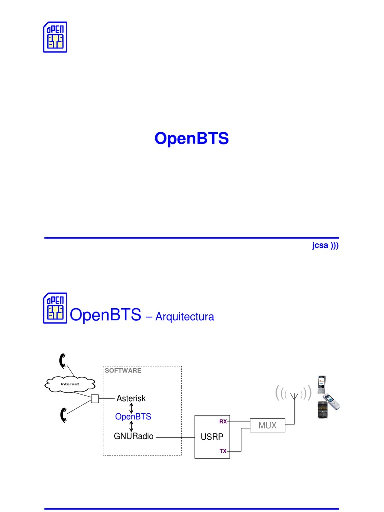 OpenBTS - Overview - Jcsa | PDF | Gsm | Voz sobre IP