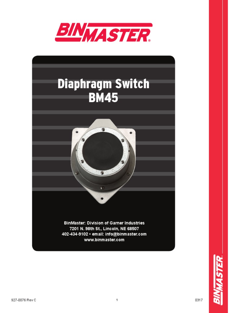 Rev C - Manual - BinMaster - BM45950955656 PDF | PDF | Switch | Machines