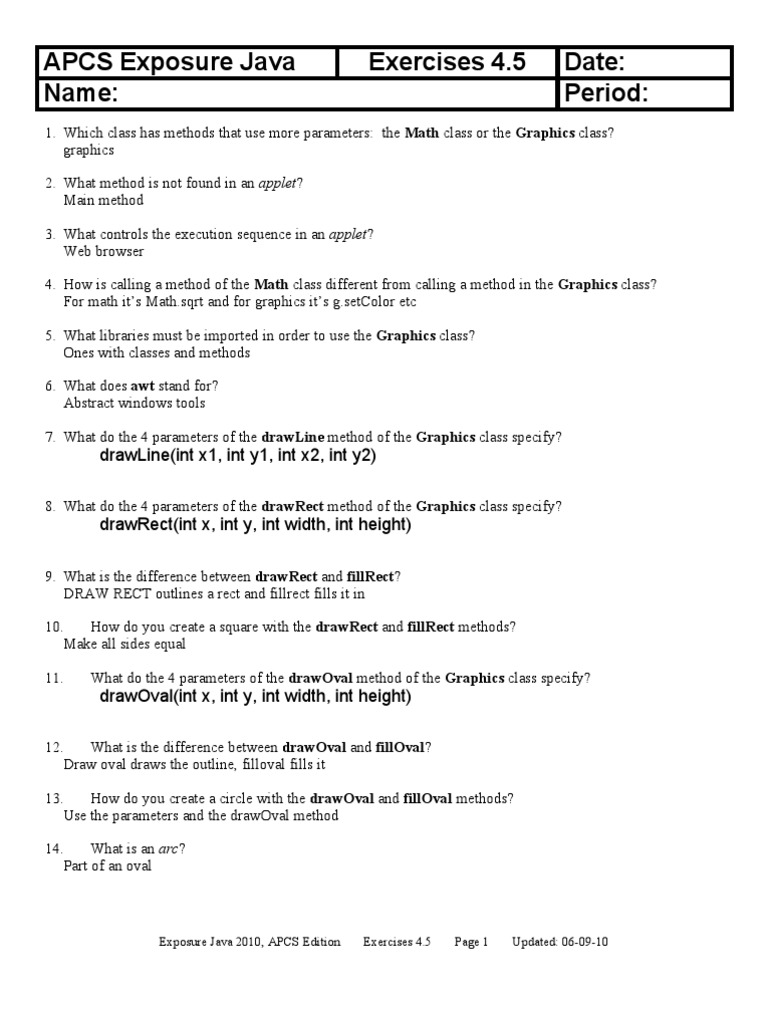 Exercises04 05 | PDF | Java (Programming Language) | Integer (Computer ...