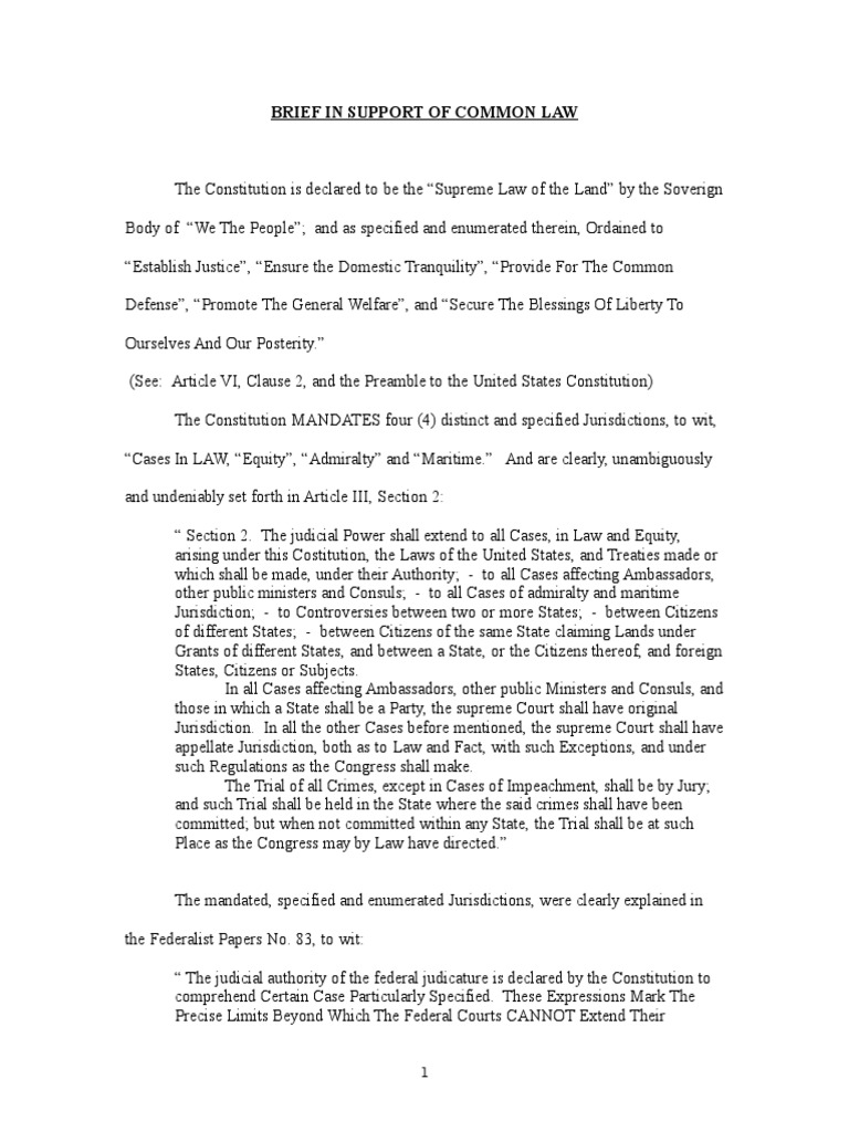 Common Law | PDF | Article Three Of The United States Constitution ...