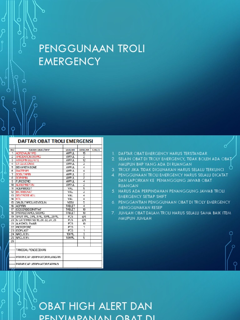 Penggunaan Troli Emergency | PDF