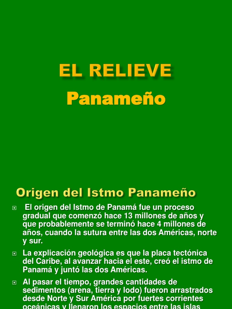 El Relieve Panameño | PDF | Placas tectónicas | Volcán