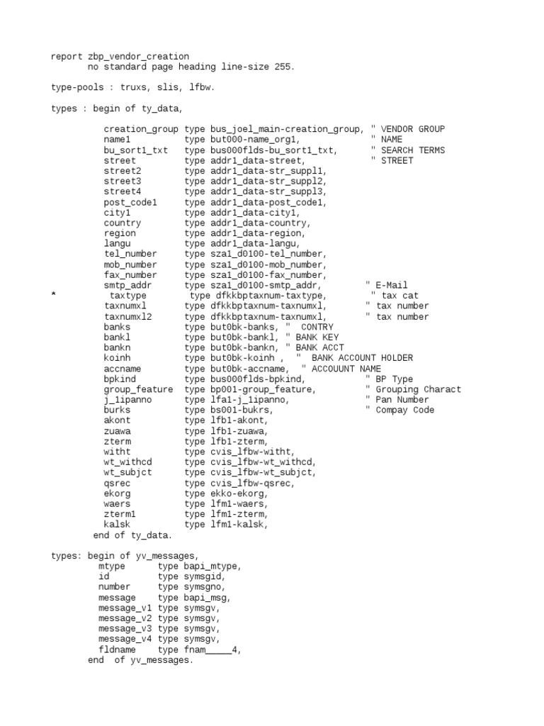 ZBP Vendor Creation | Download Free PDF | Software | Information ...
