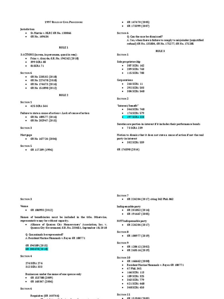 CivPro - Cases (Crosschecked) | PDF | Common Law | Government