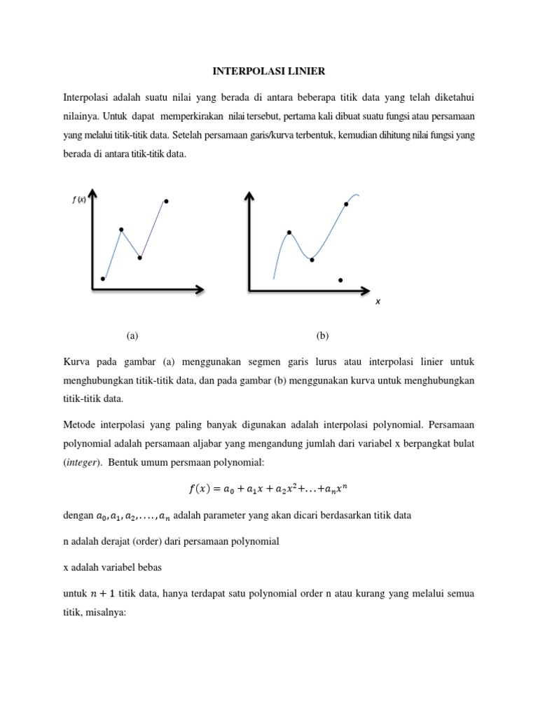 Contoh Soal Interpolasi Linier | PDF