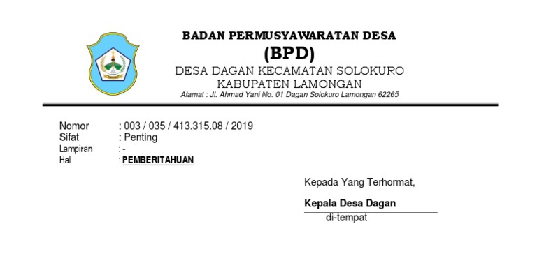 Kop Amplop BPD | PDF