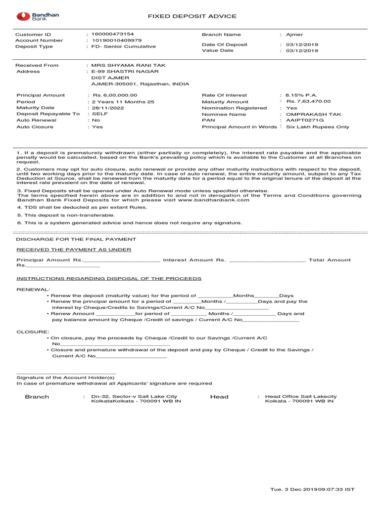 FD Advice PDF | PDF | Payments | Economies